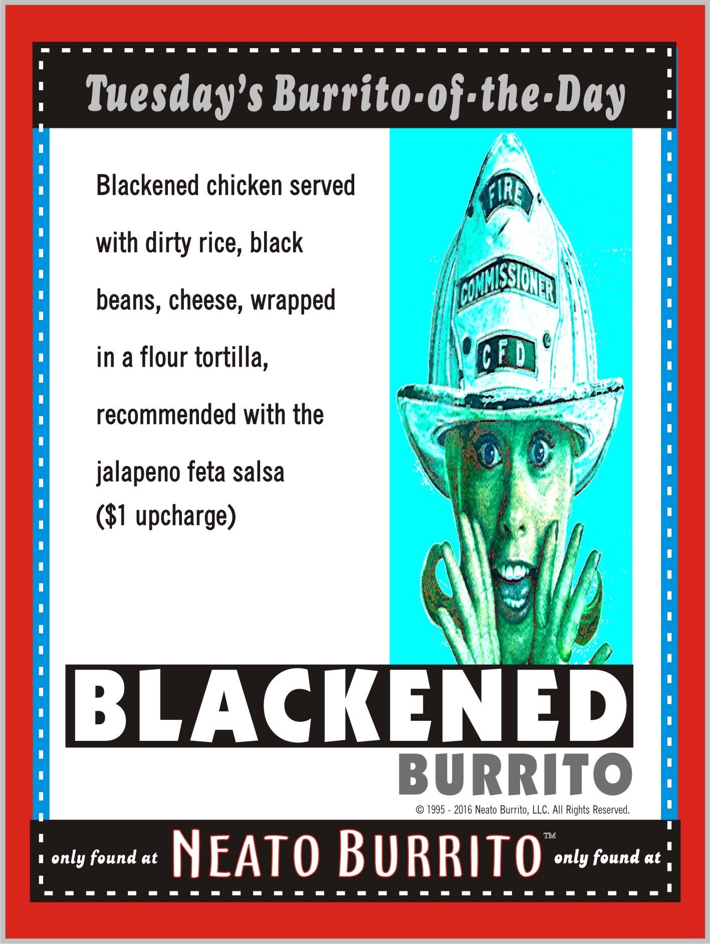 Blackened Chicken - Wednesday Special | NEATO BURRITO